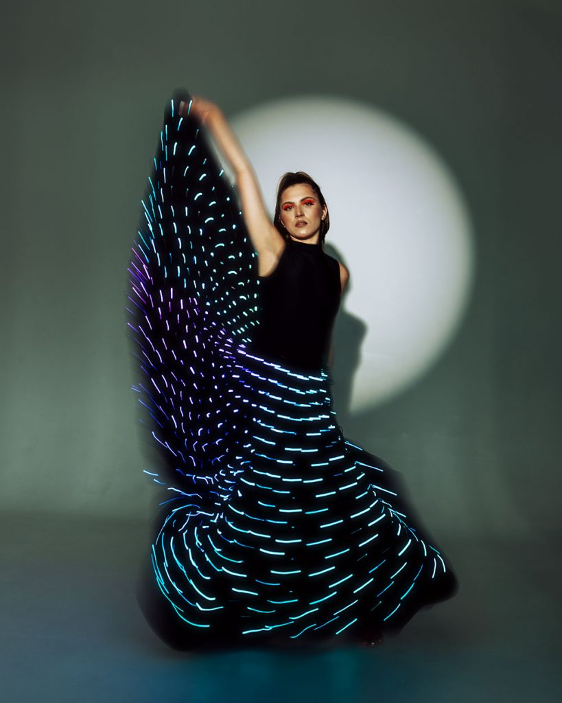 LED Light up skirt for dancing on stage - by ETERESHOP