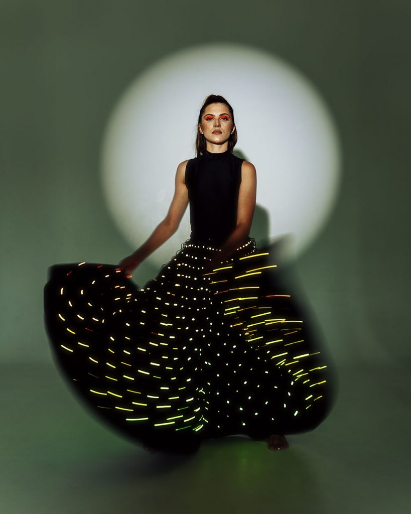 LED Light up skirt for dancing on stage - by ETERESHOP