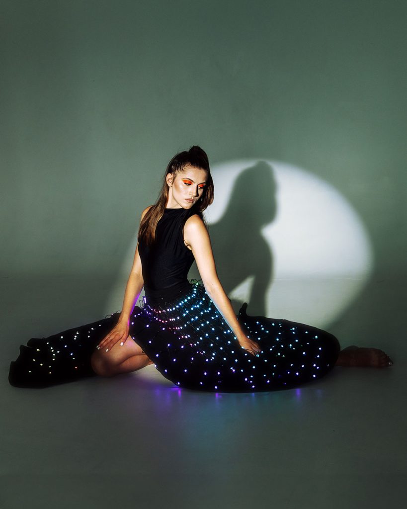 LED Light up skirt for dancing on stage - by ETERESHOP