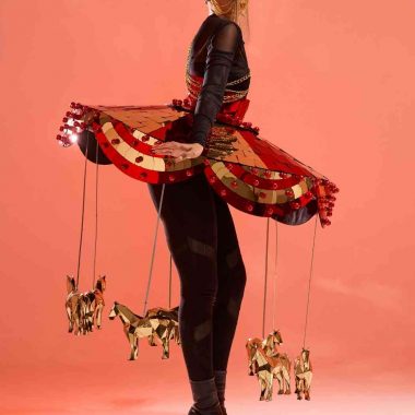 Carnival Custom Women's Mirror Costume with Moving Horses