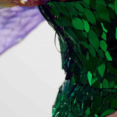 Smart LED flower costume with mirror bodysuit by ETERESHOP _P61