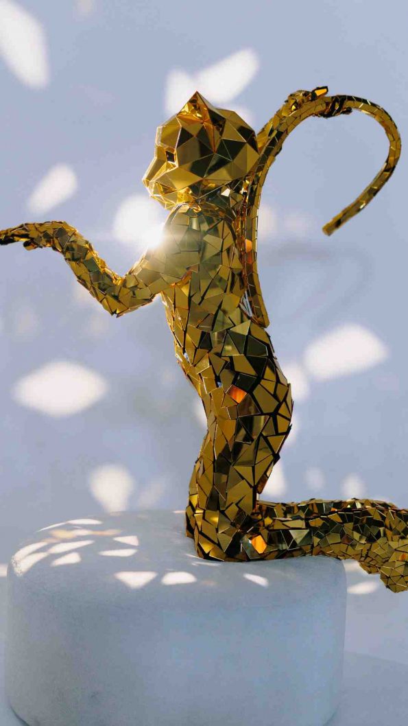 Green Mirror Cat Costume for shows and events - by ETERESHOP