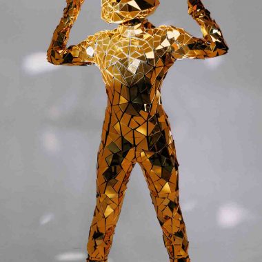 Green Mirror Cat Costume for shows and events - by ETERESHOP