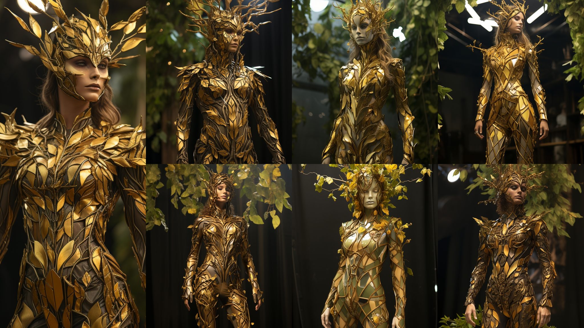 Custom Golden Mirror Tree Costume Design - by ETERESHOP