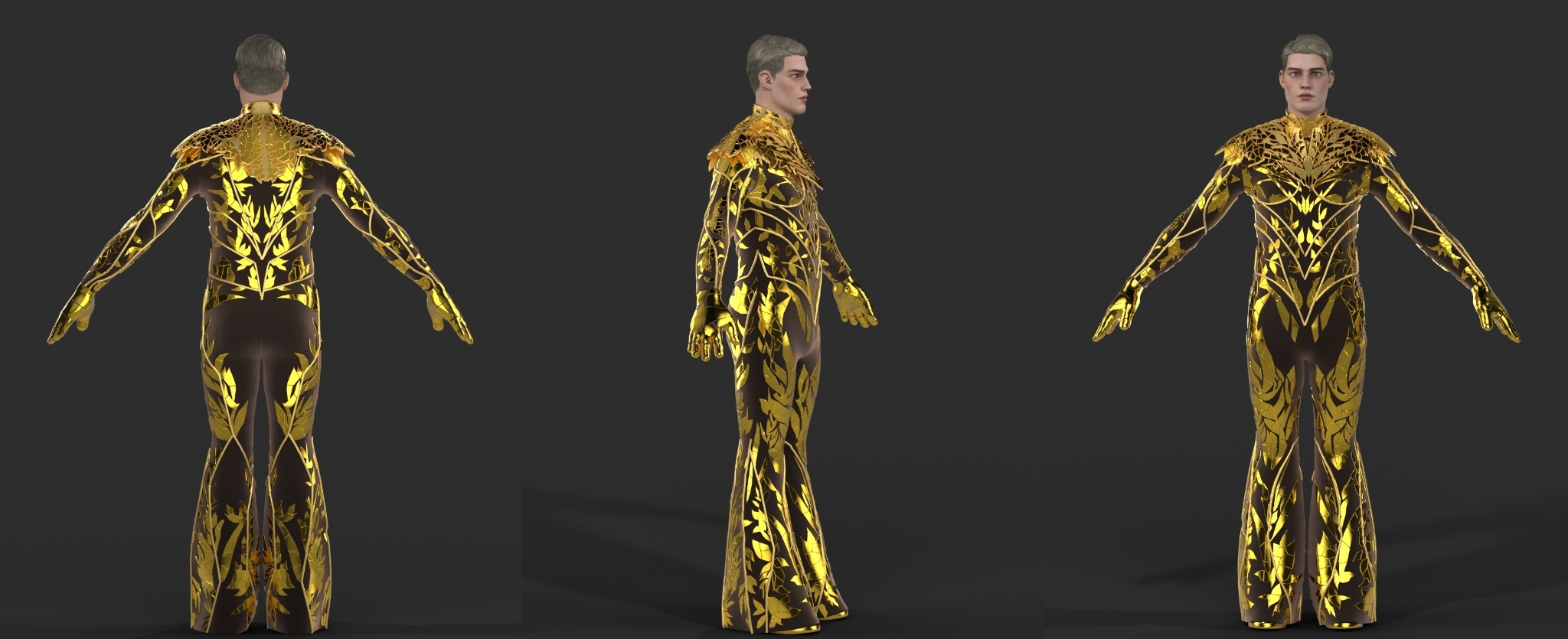 Custom Golden Mirror Tree Costume Design - by ETERESHOP