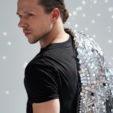 Disco Ball Silver Mirror Bomber Jacket _M235