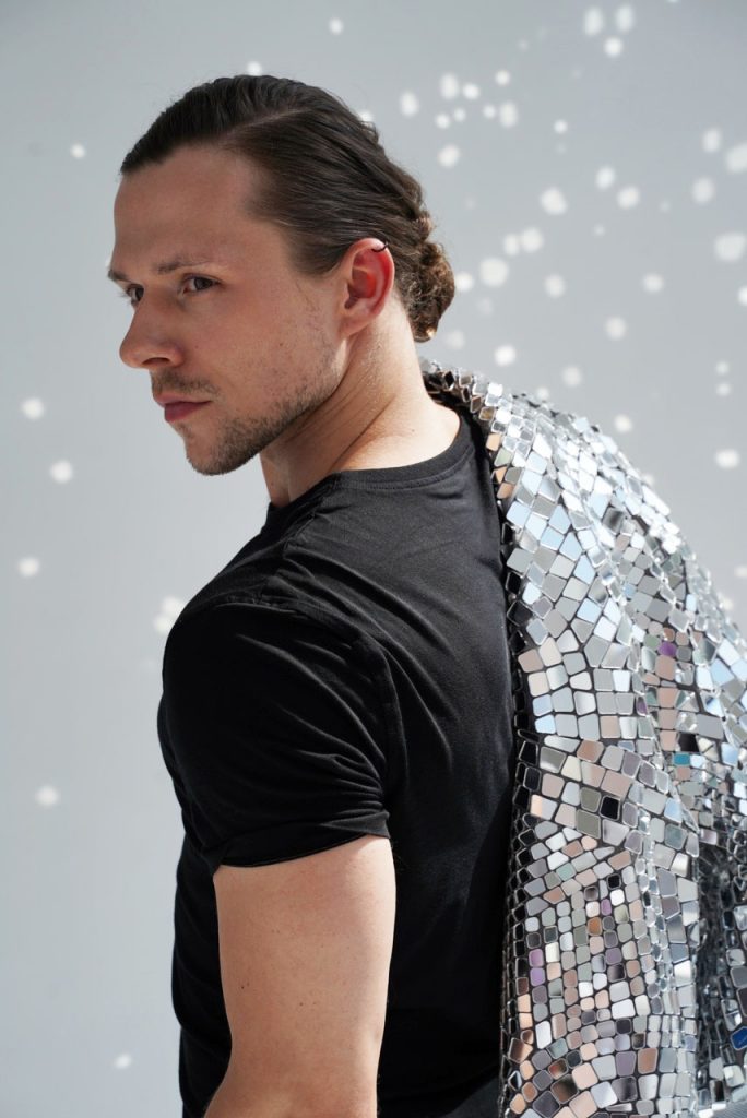 Disco Ball Silver Mirror Bomber Jacket _M235