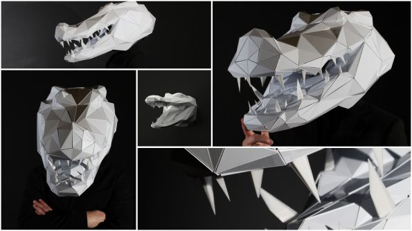 How We Made a White 3D Crocodile Mask - by ETERESHOP