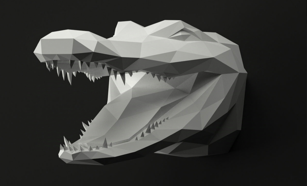 How We Made a White 3D Crocodile Mask - by ETERESHOP