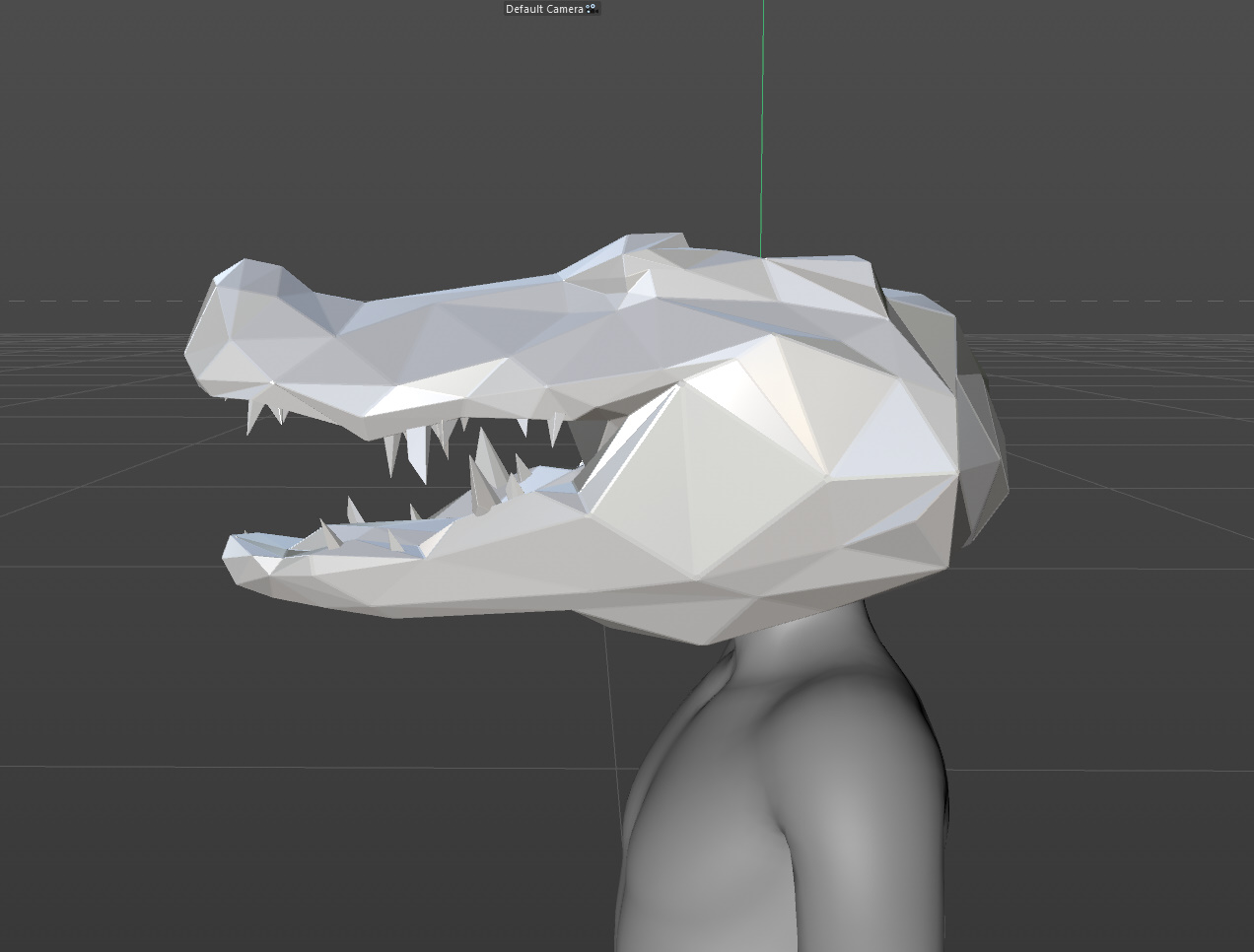 How We Made a White 3D Crocodile Mask - by ETERESHOP