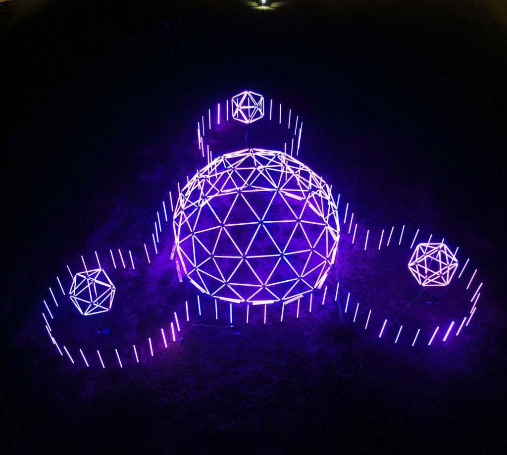 LED Tube Geodome Installation - by ETERESHOP
