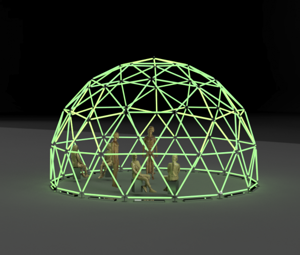 LED Tube Geodome Installation - by ETERESHOP