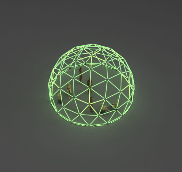 LED Tube Geodome Installation - by ETERESHOP