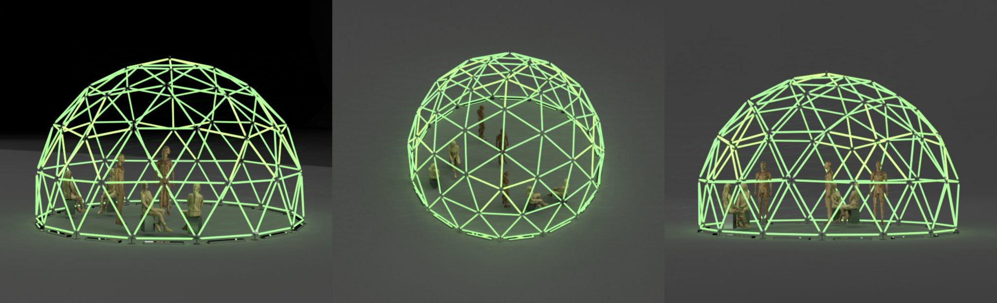 LED Tube GeoDome Installation by ETERESHOP